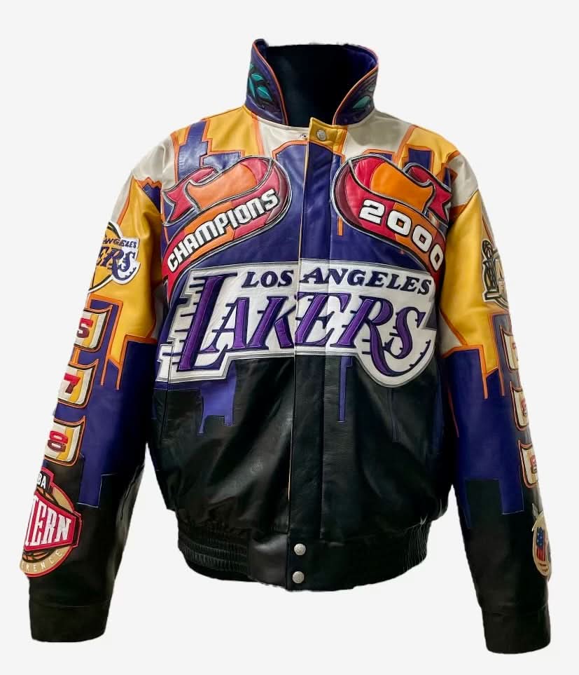 LOS ANGELES LAKERS 2000 CHAMPIONSHIP GENUINE LEATHER JACKET – Jeff Hamilton Shop