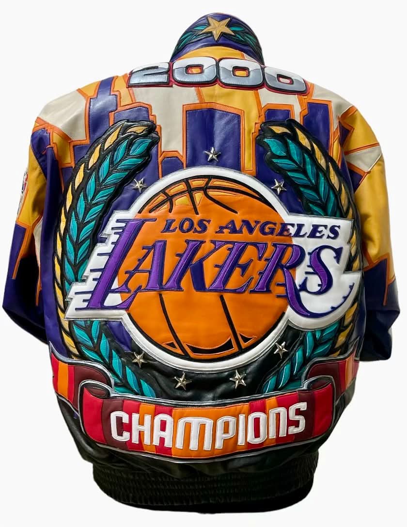 LOS ANGELES LAKERS 2000 CHAMPIONSHIP GENUINE LEATHER JACKET – Jeff Hamilton Shop