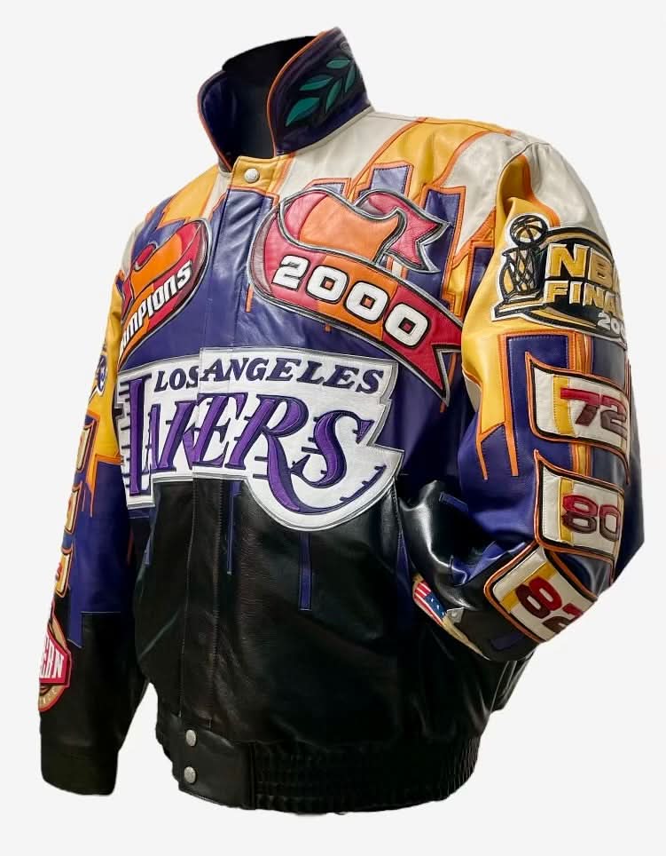 LOS ANGELES LAKERS 2000 CHAMPIONSHIP GENUINE LEATHER JACKET – Jeff Hamilton Shop